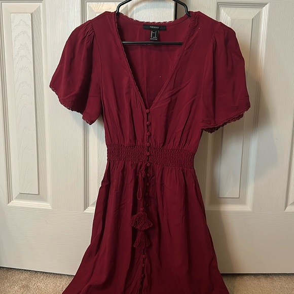 Forever 21 | Dresses | Red Flowy Dress | Poshmark